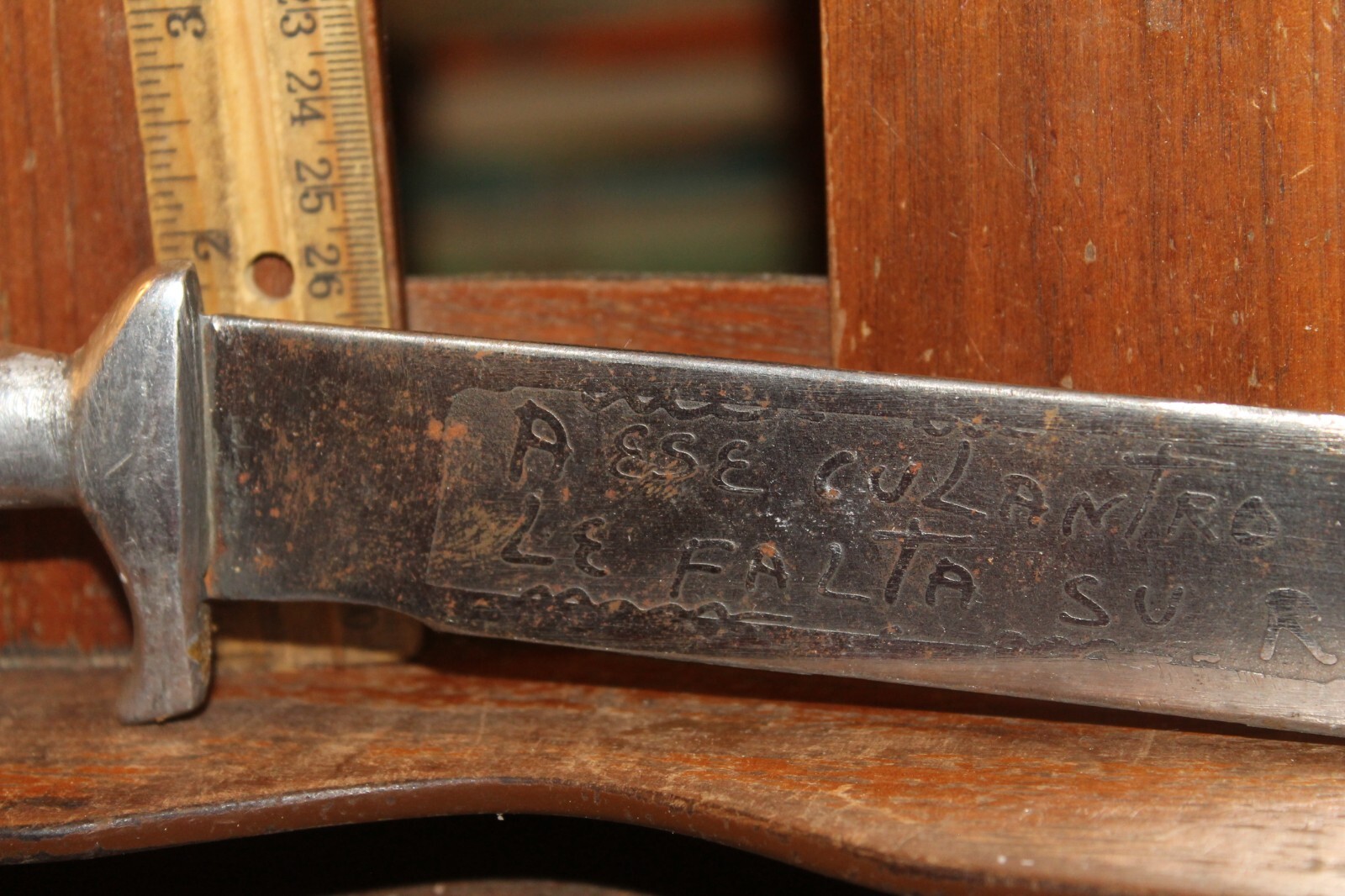 Vintage Mexican Aztec Bone Handle Handmade 14" Dagger a ese culantro ...