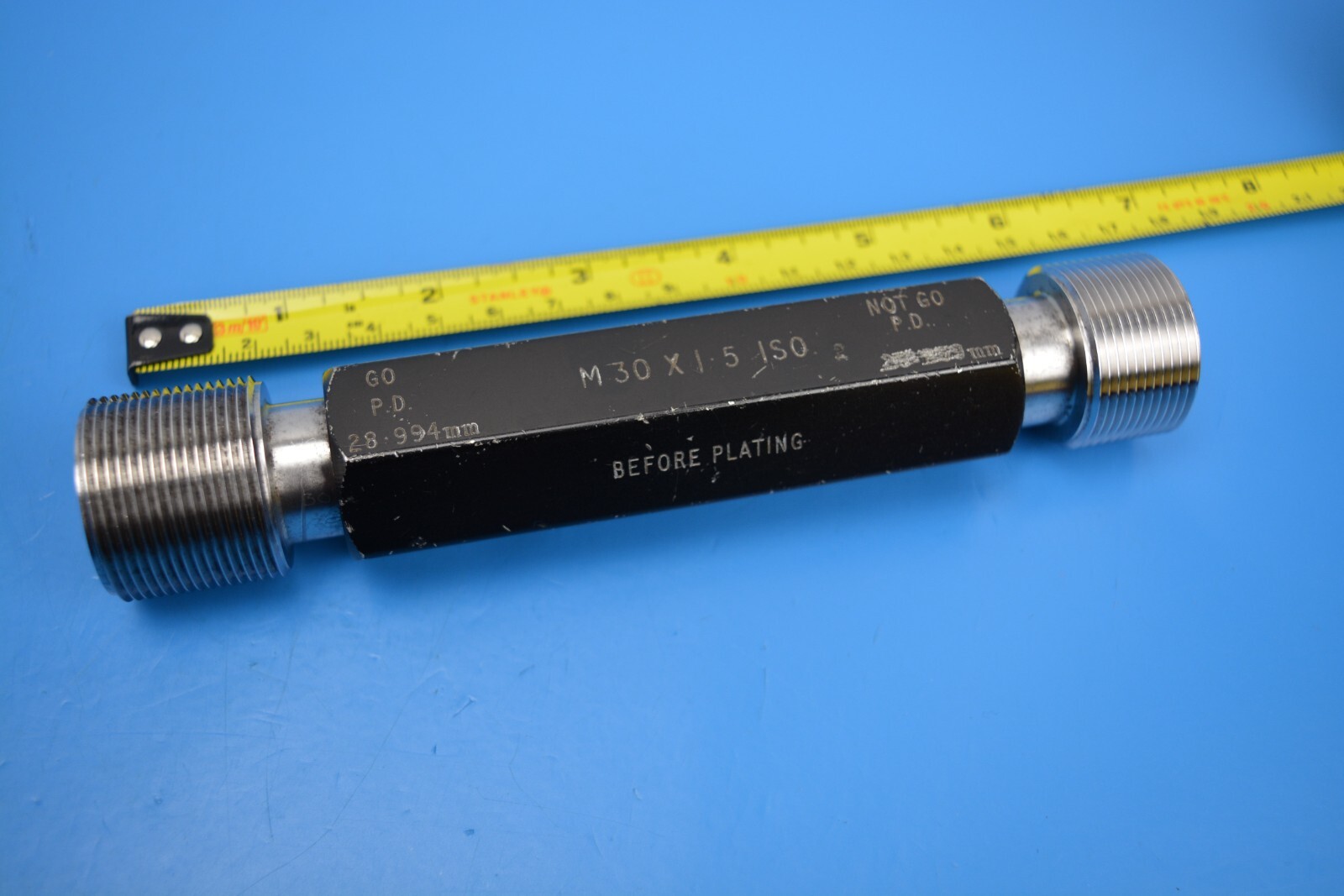 METRIC Fine Thread Go Nogo Setting Plug Gauges M8 M10 M16 M18 M22 ...