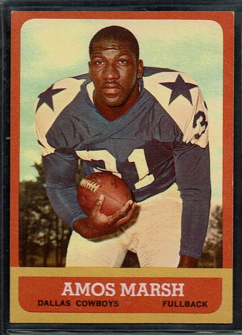 1963 TOPPS FOOTBALL DALLAS COWBOYS AMOS MARSH #76 SP SHORT PRINT EX ...