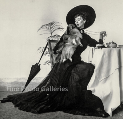 1949/91 Vintage IRVING PENN Female Fashion Dorian Leigh Dog Quadritone ...