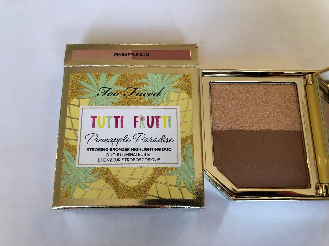 TOO FACED PINEAPPLE PARADISE STROBING BRONZER HIGHLIGHTING DUO TOASTED ...
