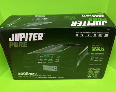 Jupiter PURE 3000W Pure Sine Wave Power Inverter w/ Transfer Switch ...