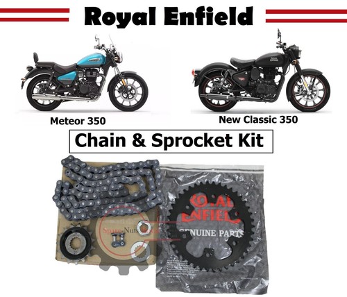 Royal Enfield "Meteor 350cc & New Classic 350cc" "Chain & Sprocket" Kit ...