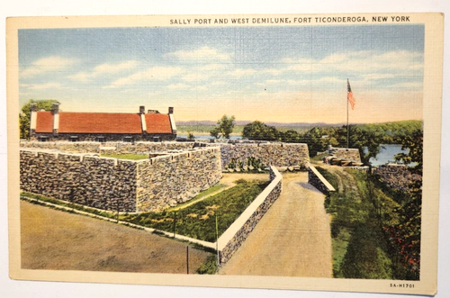 Sally Port and West Demilune Fort Ticonderoga NY Postcard | eBay