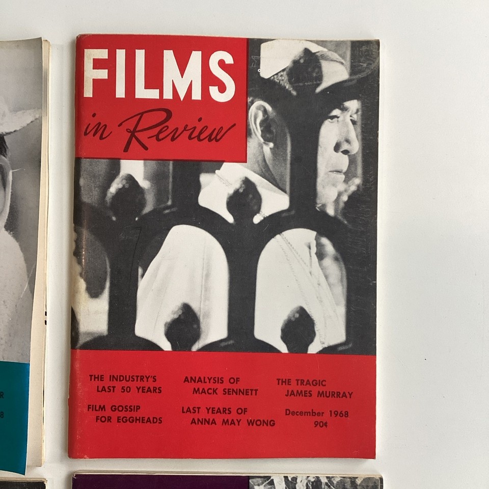 LOT OF 4 VINTAGE 1968 FILMS IN REVIEW MAGAZINE MOVIE ARTISTS FAMOUS ...