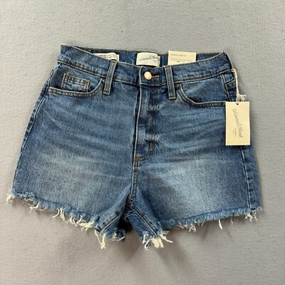 Universal Thread Shorts SIZE 18 Blue Highest Rise Shortie Raw Hem High ...