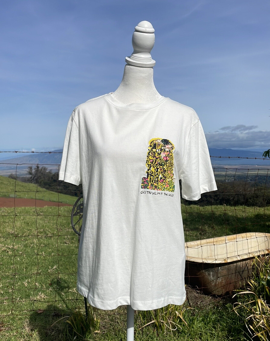 NWT THE KISS EMBROIDERED T-SHIRT Klimt Gustav Zara Tee M | eBay NWT THE KISS EMBROIDERED T-SHIRT Klimt Gustav Zara Tee M | eBay