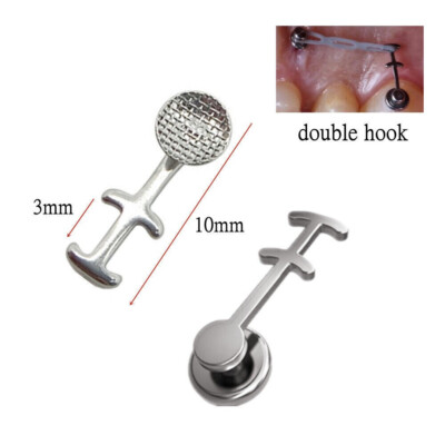 Dental Orthodontic Bondable Lingual Button Crimpable Round Multi-hook Double | eBay