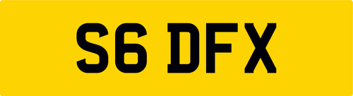 S6 DFX SHORT 5 DIGIT OLD PRIVATE DVLA REGISTRATION NUMBER PLATE FEES ...