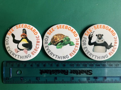 3x Seeboard Aardman Creature Comforts Badges 1990s Collectible Rare ...
