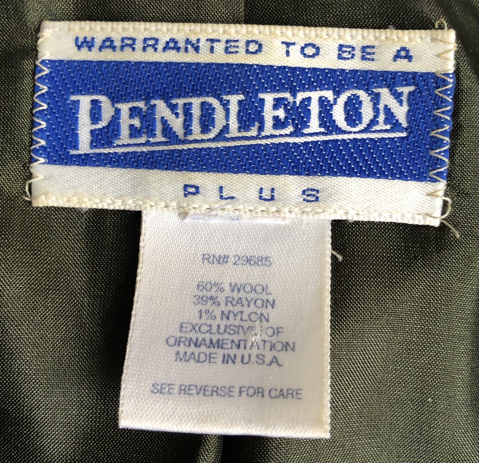 Pendleton USA WOMEN'S XL? Satin Lined / Wool Blend PLAID Blazer w ...