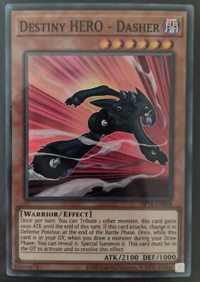 YuGiOh Destiny Hero - Dasher Super Rare OP18-EN004 | eBay