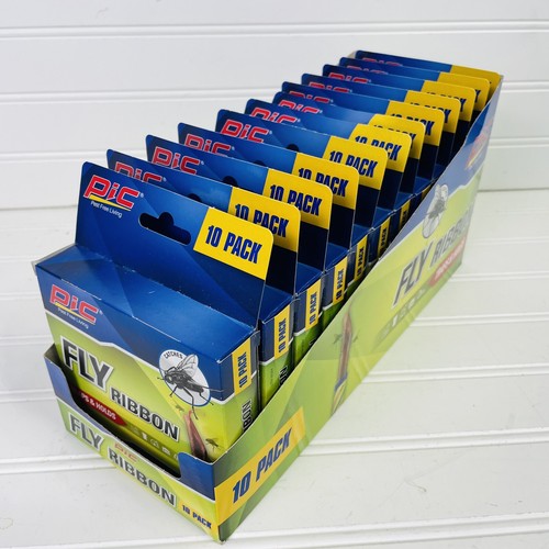 (12) PIC Fly Ribbon 10 Count Box 120 Ribbons Total Glue Sticky Traps ...