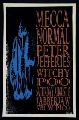 Mecca Normal POSTER Peter Jefferies Witchy Poo Jabberjaw 1994 ...
