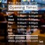 Shop Window Opening Hours Times Customised Personalised Sign Vinyl ...