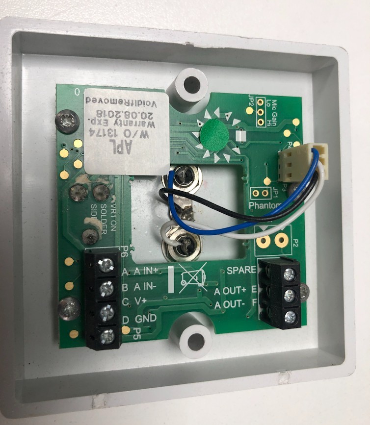 APL Double phono line level outreach plate for Induction loop Systems ...