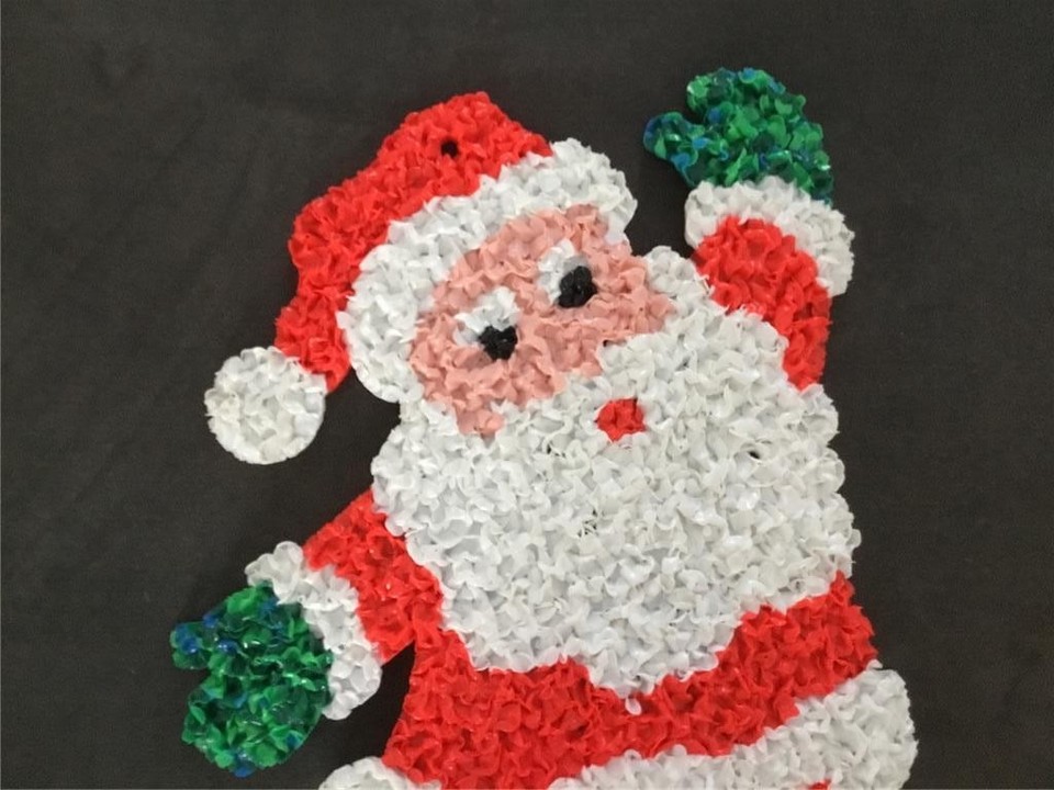 Melted Plastic Popcorn RARE NWT CHRISTMAS SANTA CLAUS COLLECTIBLE ...