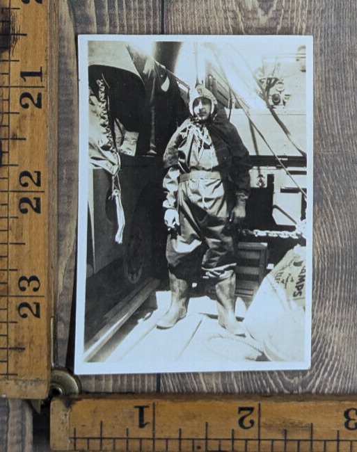 Vintage Photo Navy Sailor Scuba Diver / Pilot? Smoking Cigarette | eBay