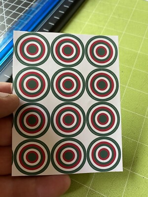 Bally Style Pinball Bullseye Stickers/Decals for Targets - Green/White ...