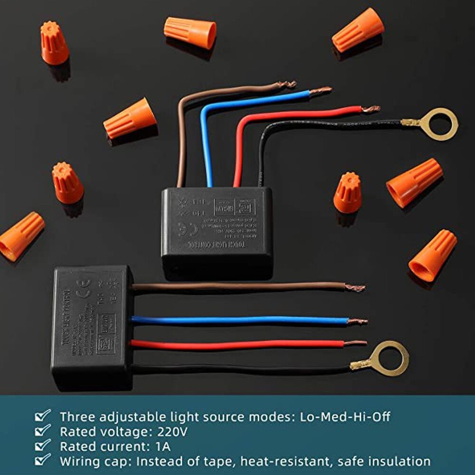 3 Way Touch Sensor Dimmer, Touch Lamp Repair Kit Control Module ...