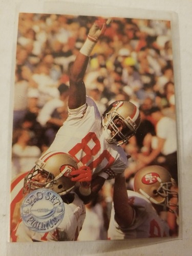 1991 Pro Set Platinum Football Card Jerry Rice #140 San Francisco 49ers ...