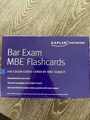 Kaplan Bar Review MBE Flashcards 700 Color-Coded Cards Bar Exam Prep | eBay