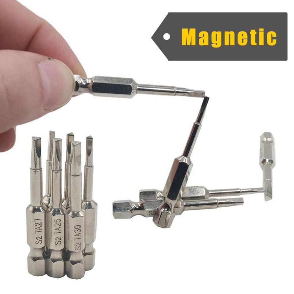 Drill Bit Magnetic Triangle Security Screwdriver Bits 1/4 inch Hex ...