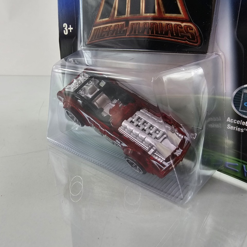 Hot Wheels AcceleRacers PILEDRIVER Red Metal Maniacs AcceleCharged 2005 ...