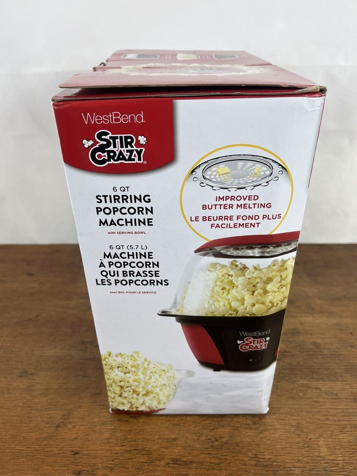 West Bend Stir Crazy Electric Hot Oil Popcorn Popper Machine New | eBay