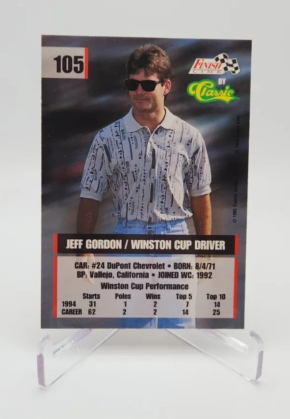Jeff Gordon - 1995 - Classic - Finish Line Racing - #105 | eBay