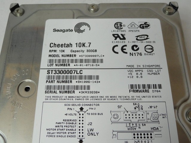 Seagate Cheetah 10k. 7 300 GB Ultra 320 SCSI HDD 3.5" ST3300007LC ...