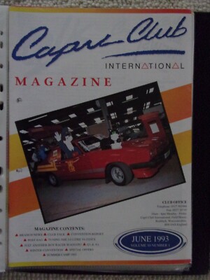 FORD CAPRI CLUB INTERNATIONAL MAGAZINE - Vol 10 No 1 June 1993 | eBay UK