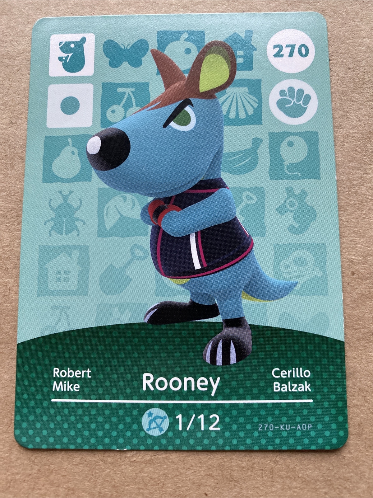 270 Rooney Animal Crossing Amiibo Card #270 Authentic ACNH | eBay Australia