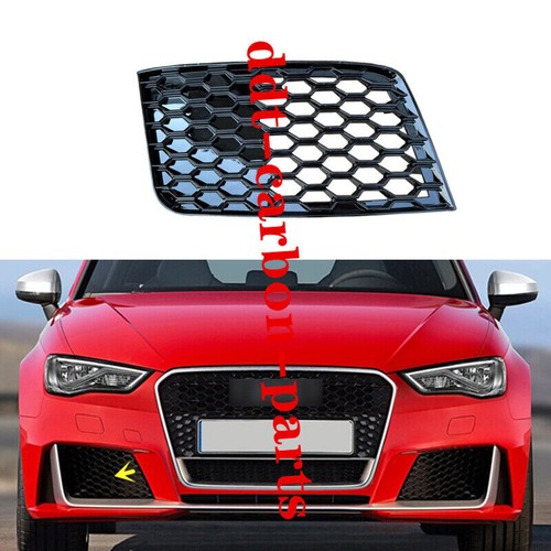 1Pcs For Audi RS3 2013-2016 ABS Glossy Black Right Front Bumper Fog ...
