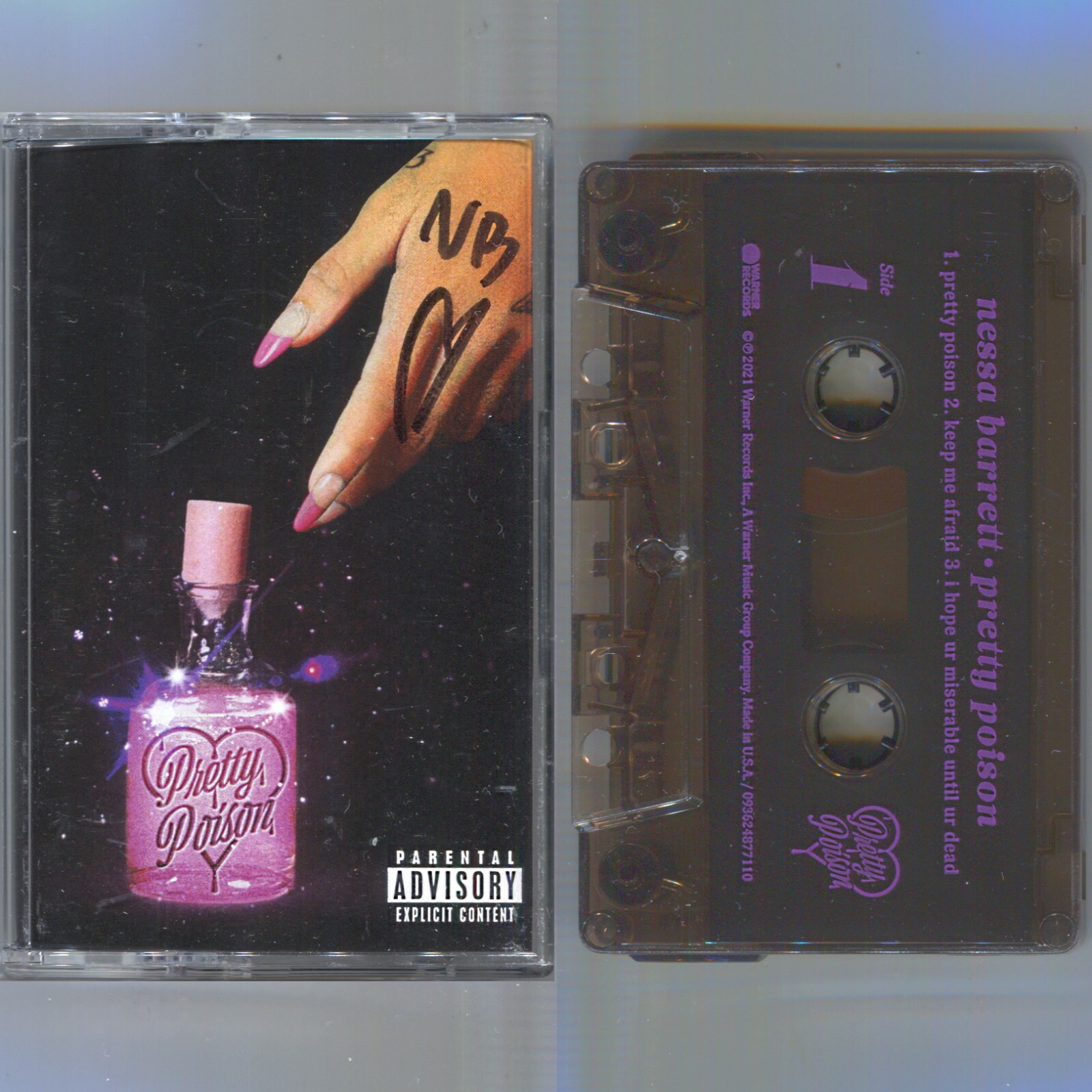 AUTOGRAPHED---- NESSA BARRETT pretty poison CASSETTE i hope ur ...