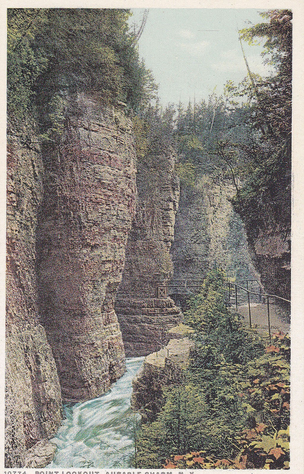 Post Card 10774 Géography of the US Point lookout Ausable chasm NY | eBay