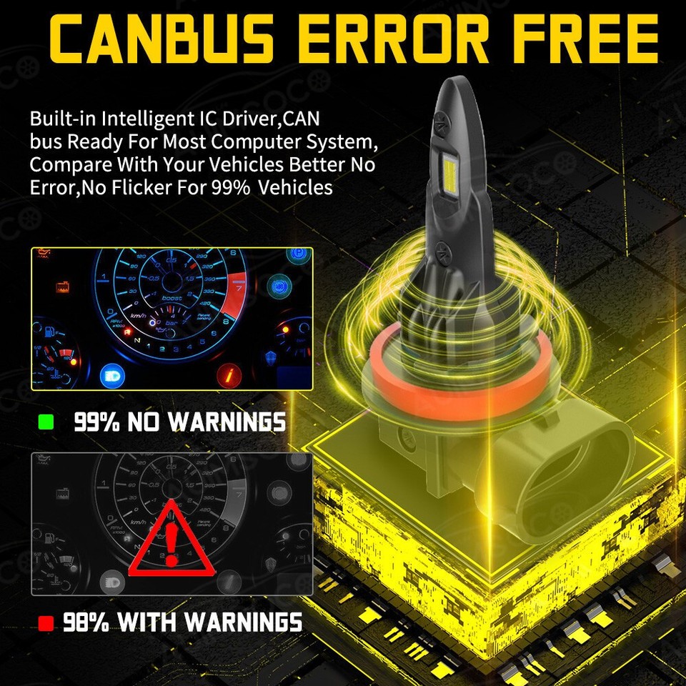 For Chevy Sonic 2017-2020 6pc Combo LED Headlight Hi Lo Fog light bulbs ...