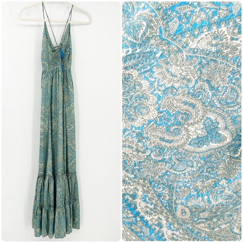 Perry Walker Collective Boho Resortwear Annie Silk Blend Paisley Maxi ...
