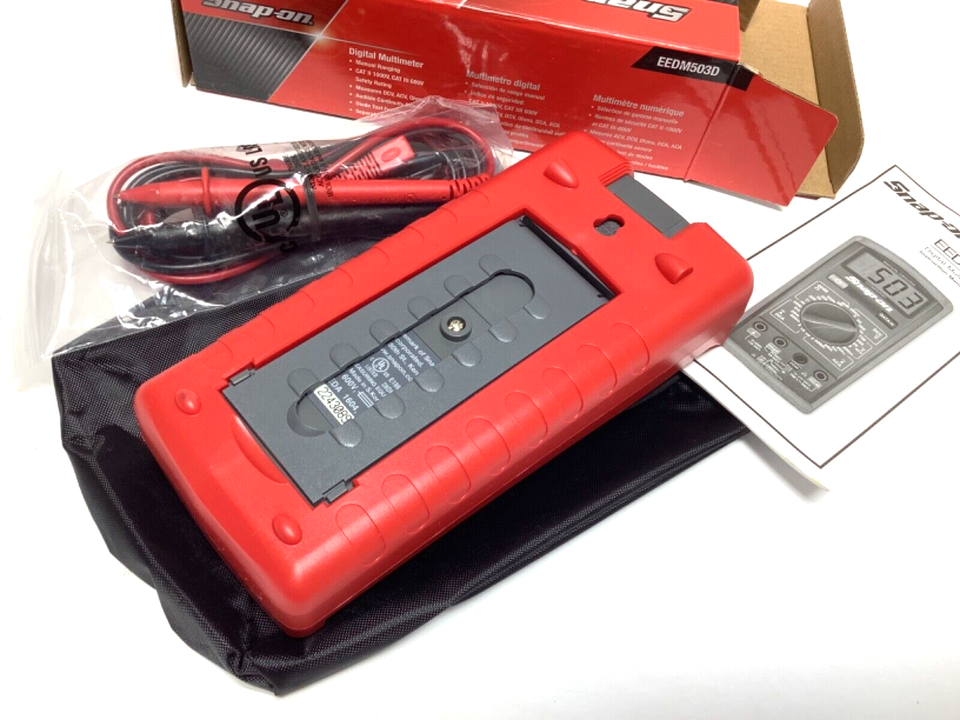 NEW Snap-on™ EEDM503D Manual Ranging Digital Multimeter DMM in Vinyl ...