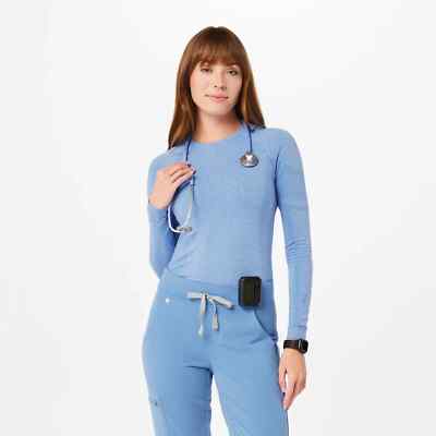 Figs Women Ceil Blue Salta Longsleeve Underscrub (Small - Large) | eBay