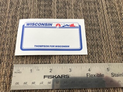 Original 1998 Tommy Thompson For Governor Wisconsin Political ...