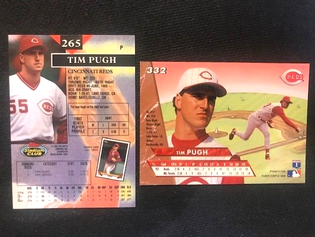 MLB - Tim Pugh 1993 Topps Stadium Club & 1993 Fleer Ultra Baseball ...