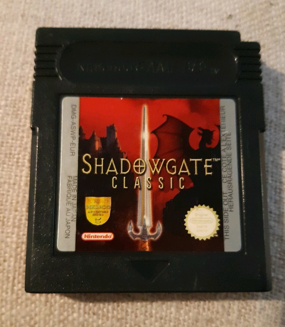 Shadowgate Classic Nintendo Game Boy Color GBC plays GBA SP /SHADOW ...