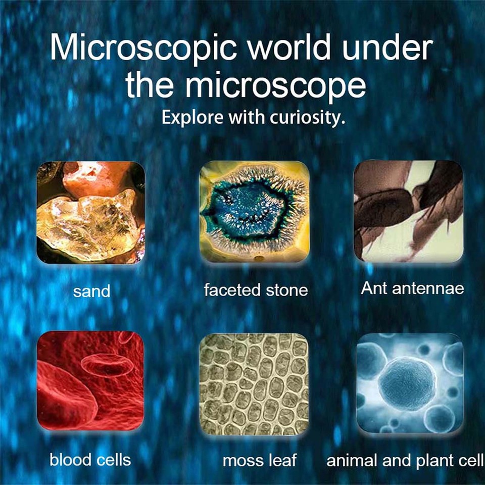 Pocket Microscope For Kids Single Lens Microscope 2.0inch IPS Screen ...