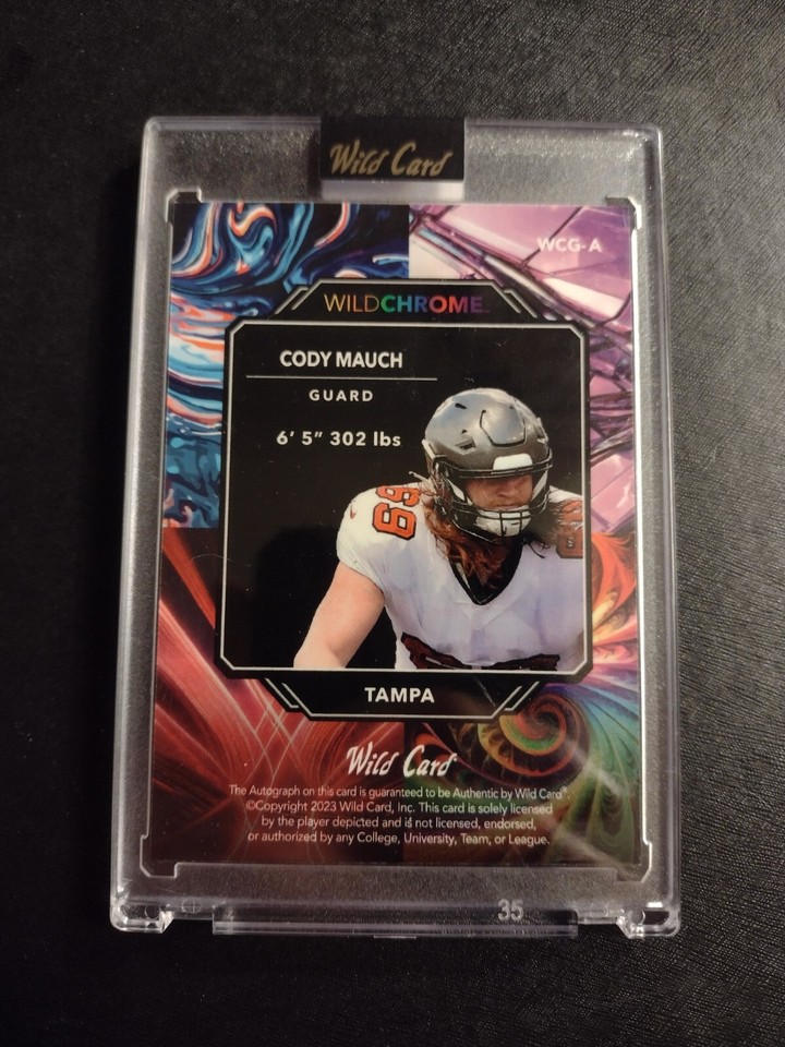 #3/3 Cody Mauch Rookie Auto 2023 Wild Card Chrome Wildchrome NDSU Tampa ...