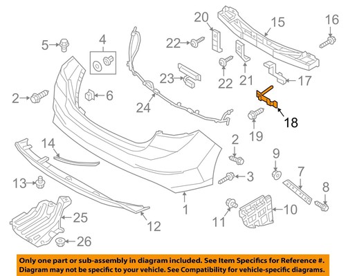 HYUNDAI OEM Rear Bumper-Impact Bar Reinforcement Rebar Bracket Right ...