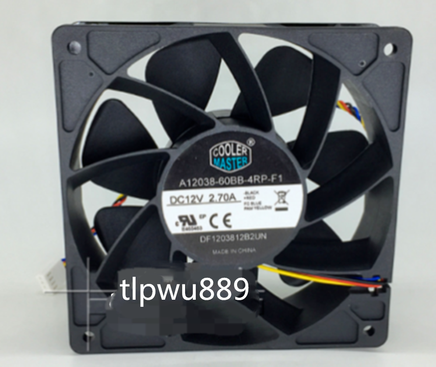 COOLER A12038-60BB-4RP-F1 DF1203812B2UN 12V 2.70A 4 wire cooling fan t1 ...