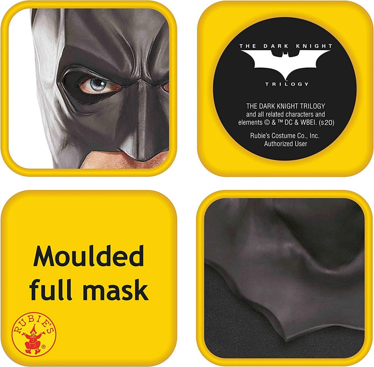 BATMAN MASK Cowl Adult Mens Full Overhead Dark Knight Rises Costume ...