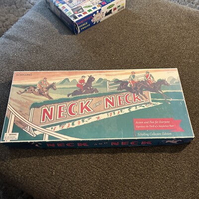 Schylling Neck And Neck Steeplechase Horse Racing Board Game in Box ...