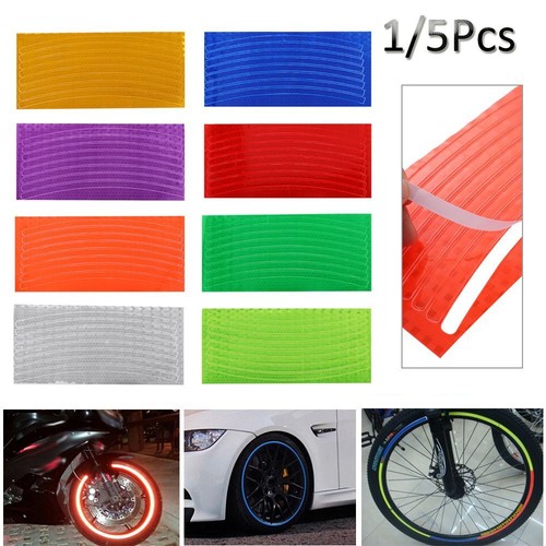 Accessories Reflective Stickers Wheel Rim Bicycle Car Motorcycle Decal ...